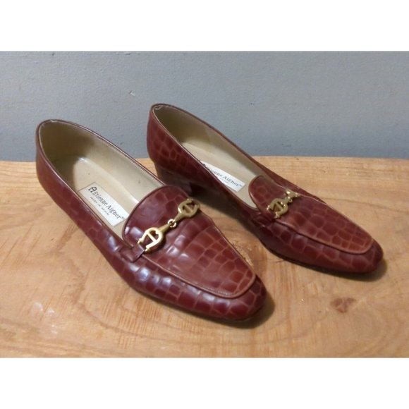 Etienne Aigner | Shoes | Etienne Aigner Alligator Patterned Russet ...